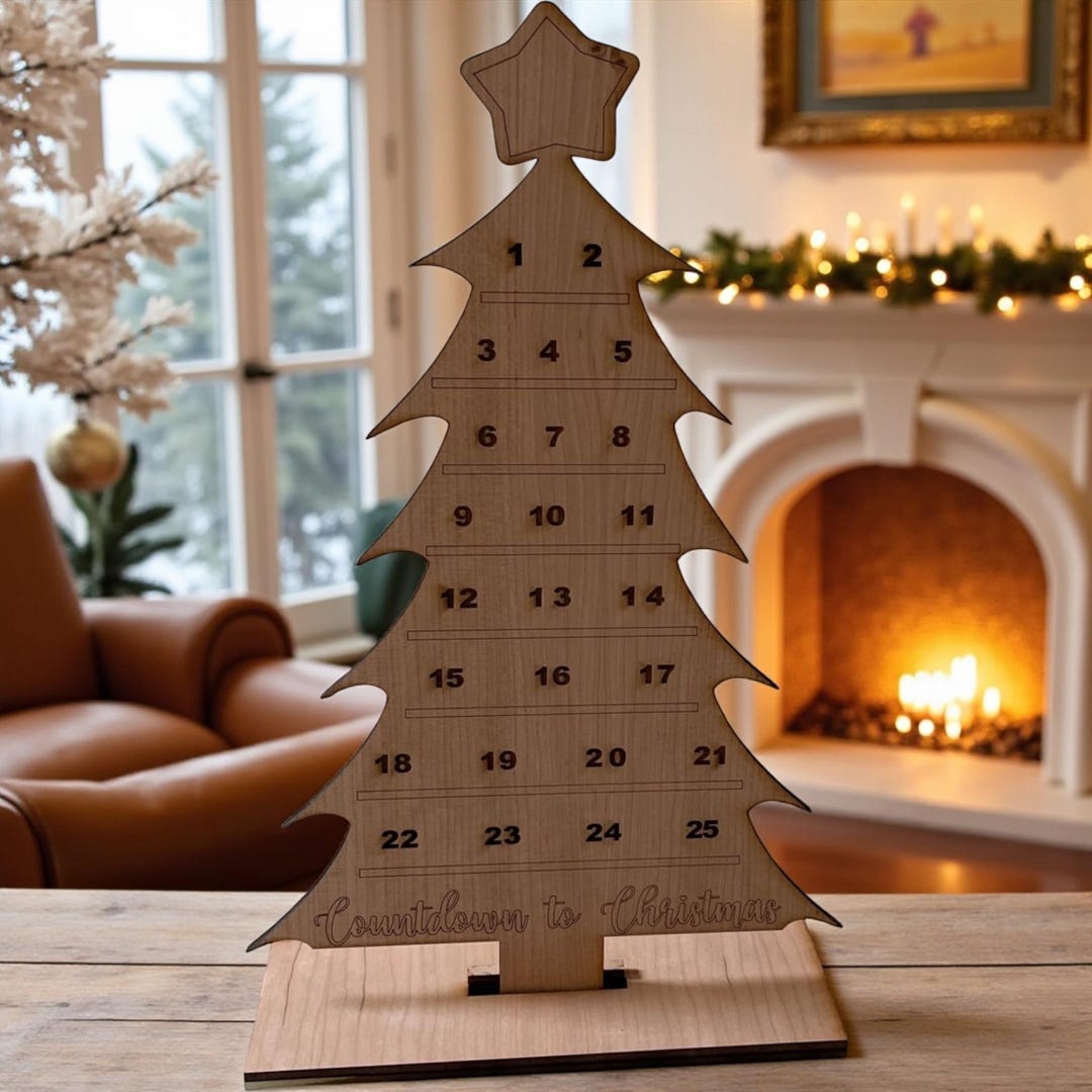 Christmas Tree Countdown SVG: Laser Cut Glowforge File - Etsy