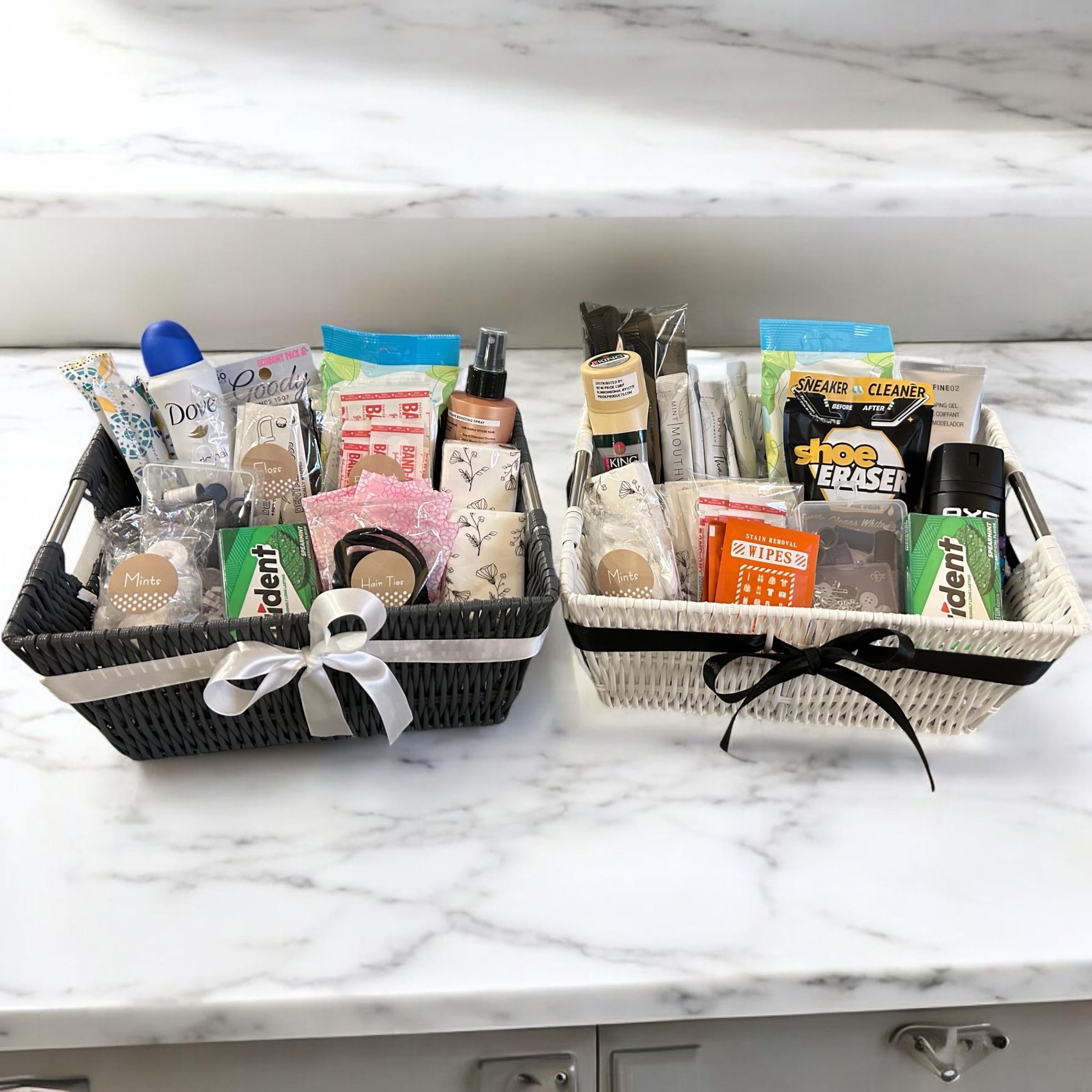 Bathroom Amenities Basket, Wedding Bathroom Basket, Toiletries Basket ...