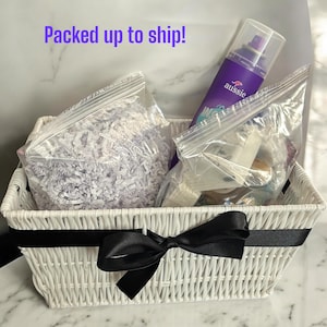 Bathroom Amenities Basket, Wedding Bathroom Basket, Toiletries Basket ...