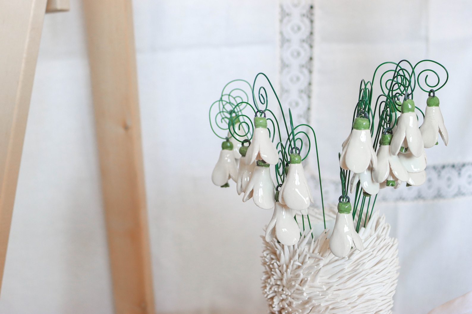 Decorative Unique Snowdrops Ceramics Spring Flowers Ceramic - Etsy UK