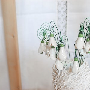 Decorative Unique Snowdrops Ceramics Spring Flowers, Ceramic Spring ...