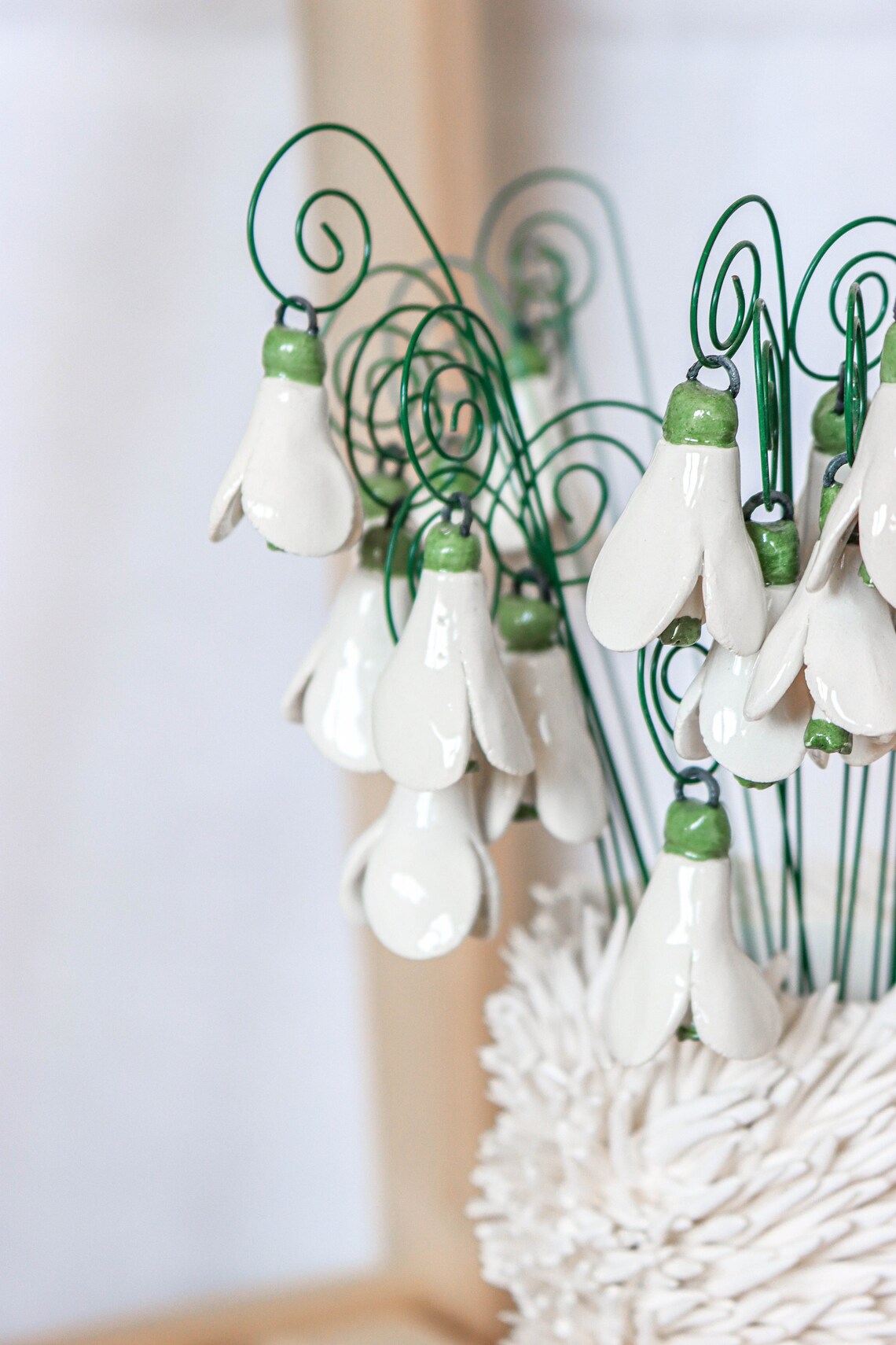 Decorative Unique Snowdrops Ceramics Spring Flowers Ceramic - Etsy UK