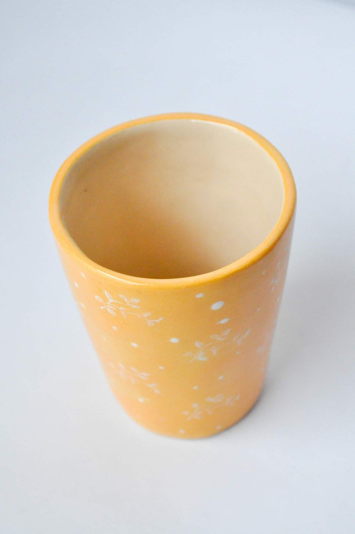 CERAMICS FLOWERS Pottery Set-ceramics Orange Vintage Set Bowl - Etsy