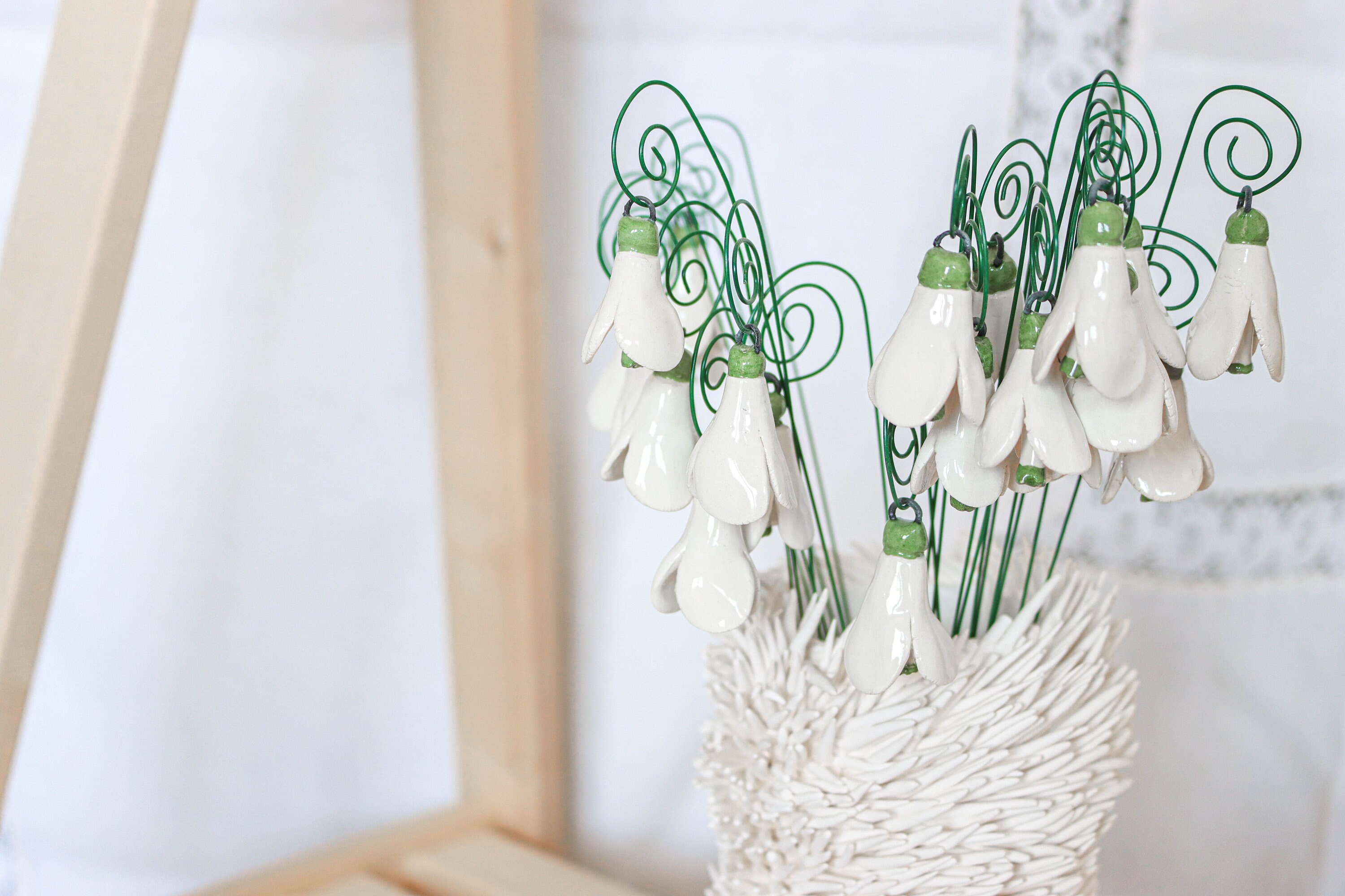 Decorative Unique Snowdrops Ceramics Spring Flowers Ceramic - Etsy UK