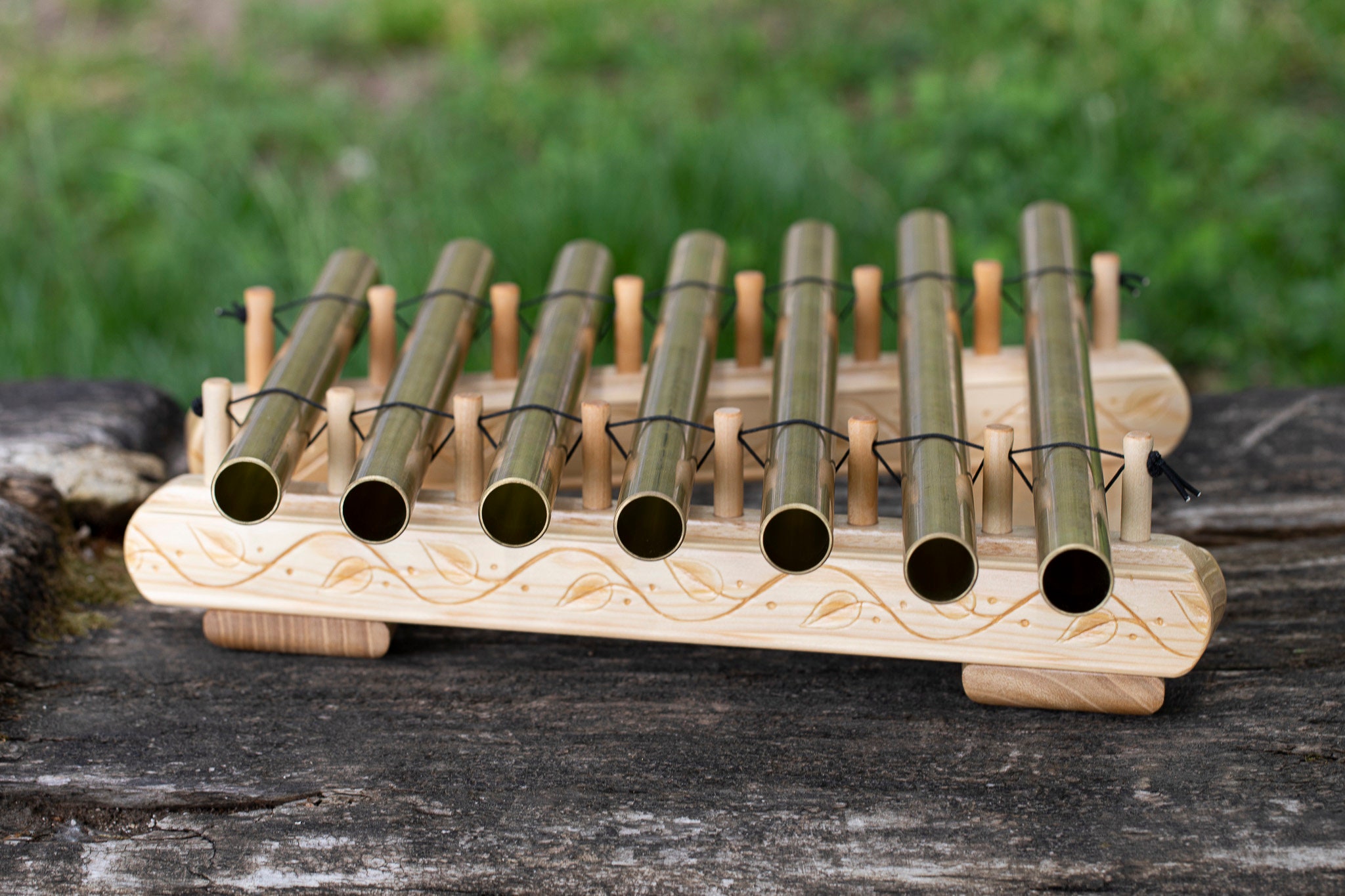7 Note Brass Tubular Vibraphone tubularmoon angel Harp - Etsy