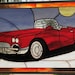 Awesome Classic Corvette Stained Glass Window Panel - Custom Made Red ...