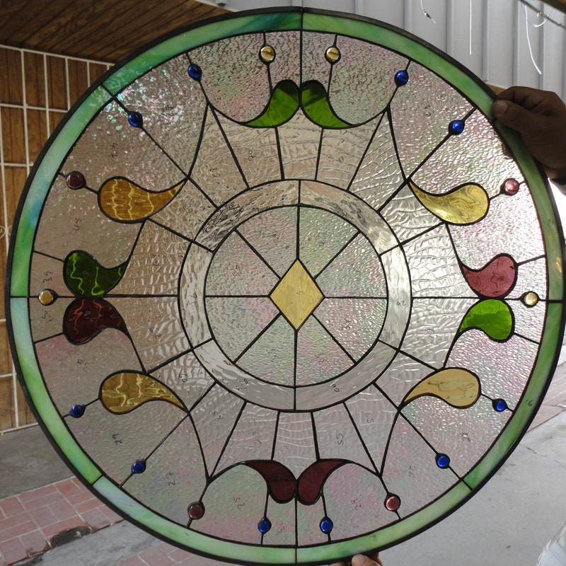 Stained Glass Window 30 Inch - Etsy