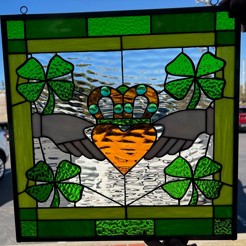 Claddagh Stain Glass Pattern - Etsy