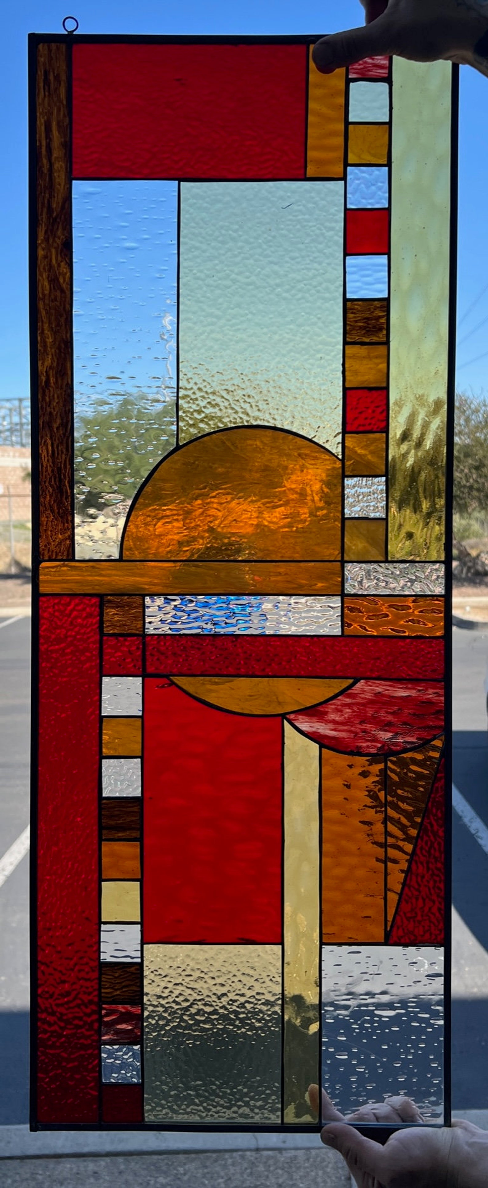 Beautiful Mission Style Leaded Stained Glass Window Panel - Etsy