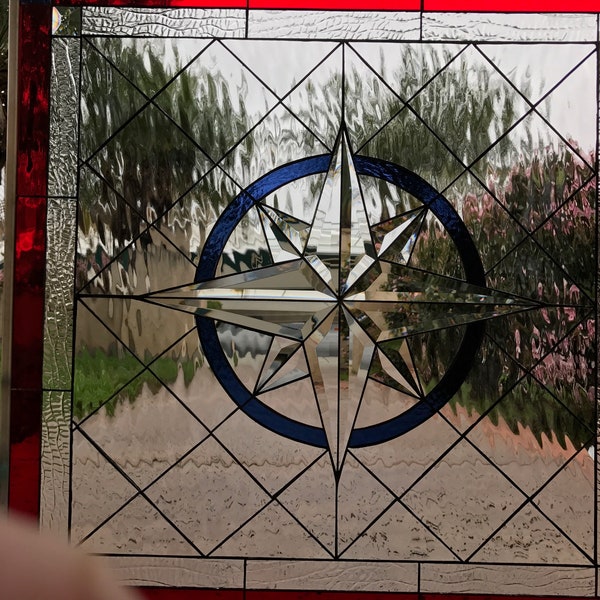 Compass Rose Stained Glass Pattern - Etsy