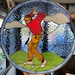 Golfer Leaded Stained Glass Window Panel, Hangings Golf Sports, Golf ...