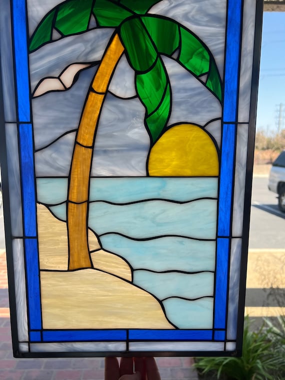 Palm Tree Stained Glass Pattern