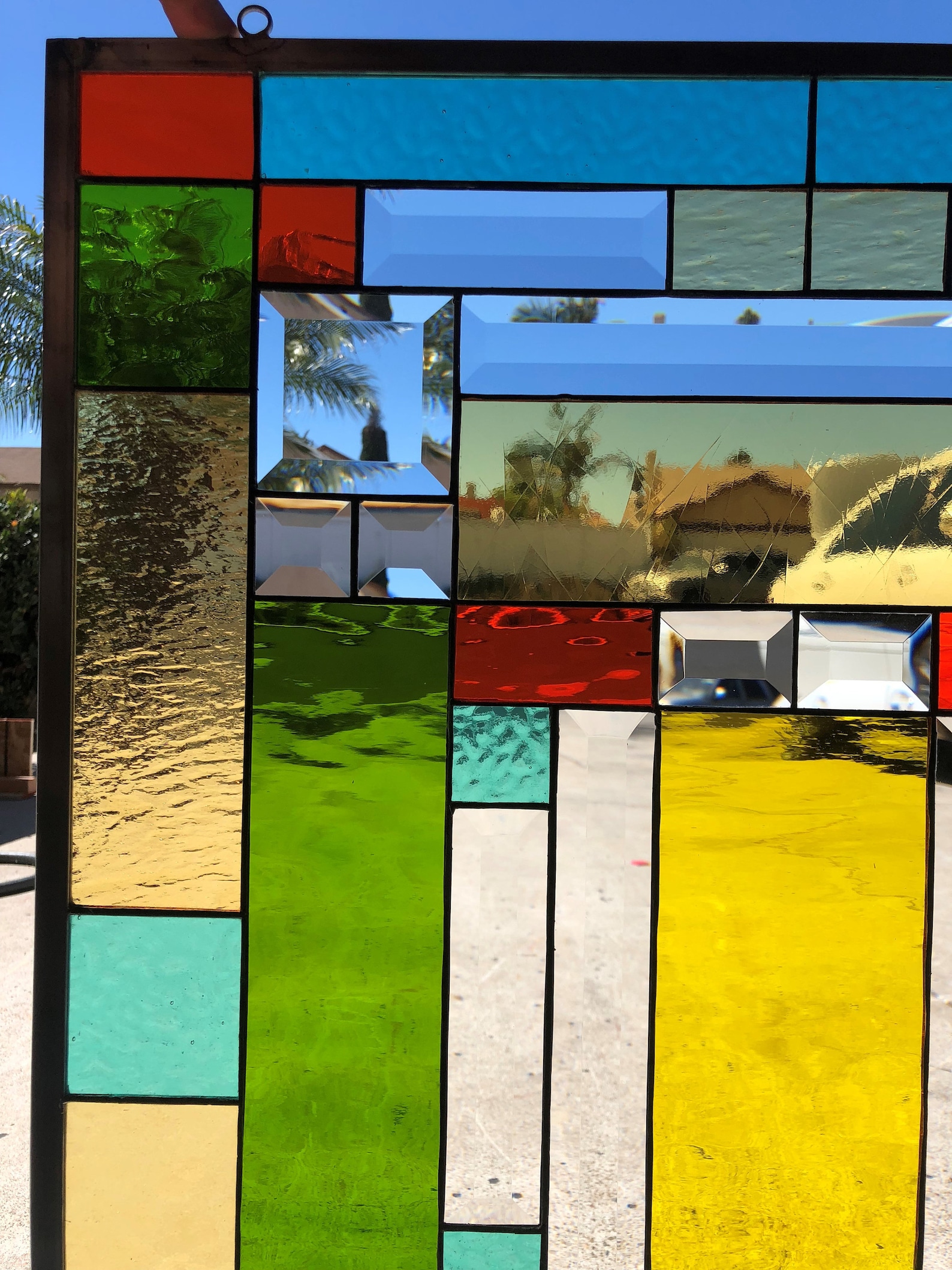 Mission Style Stained & Beveled Glass Window Panel La Quinta | Etsy