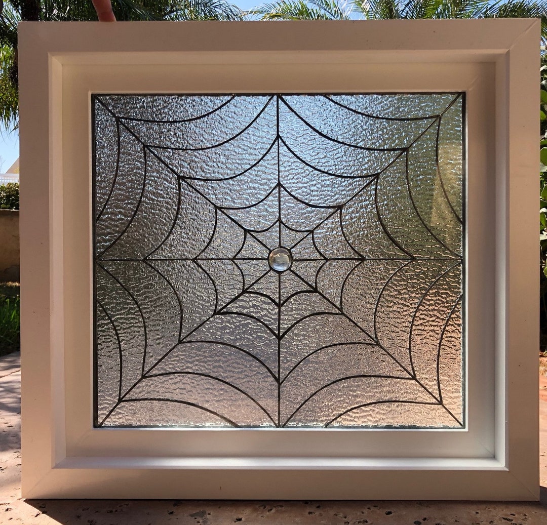 Unique Spider Web Leaded Stained Glass Window Insulated and Pre ...