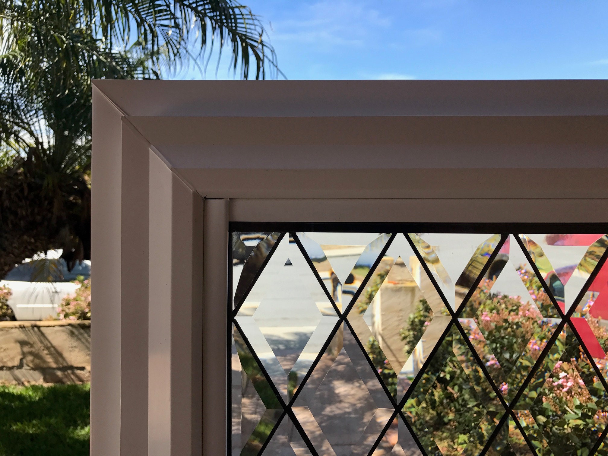 Beveled Diamonds Stained Glass Window Insulated Safety Glass - Etsy