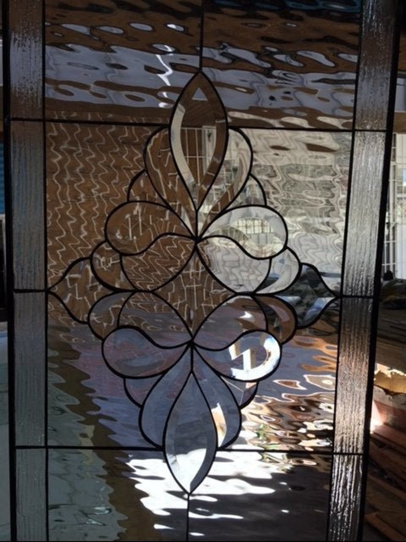 Stunning Beveled Clear Stained Glass Window Panel Danville - Etsy