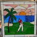 Pebble Beach Golfer Leaded Stained Glass Window Panel - Etsy