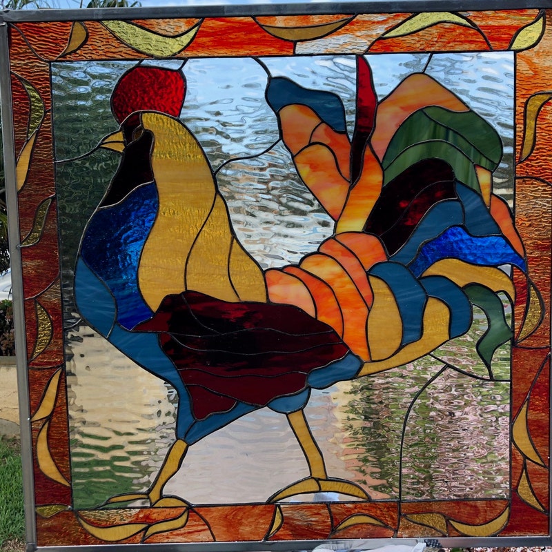 Stained Glass Chickens - Etsy