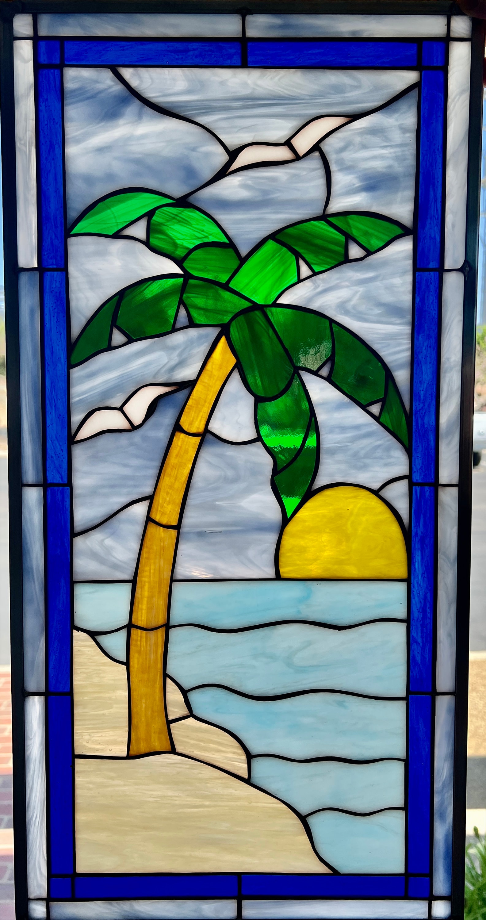 Beach Stained Glass Window at James Farris blog
