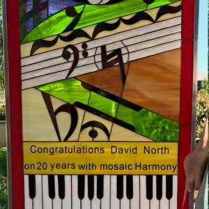 Personalized Music Window Panel - Personalized Music Stain Glass ...