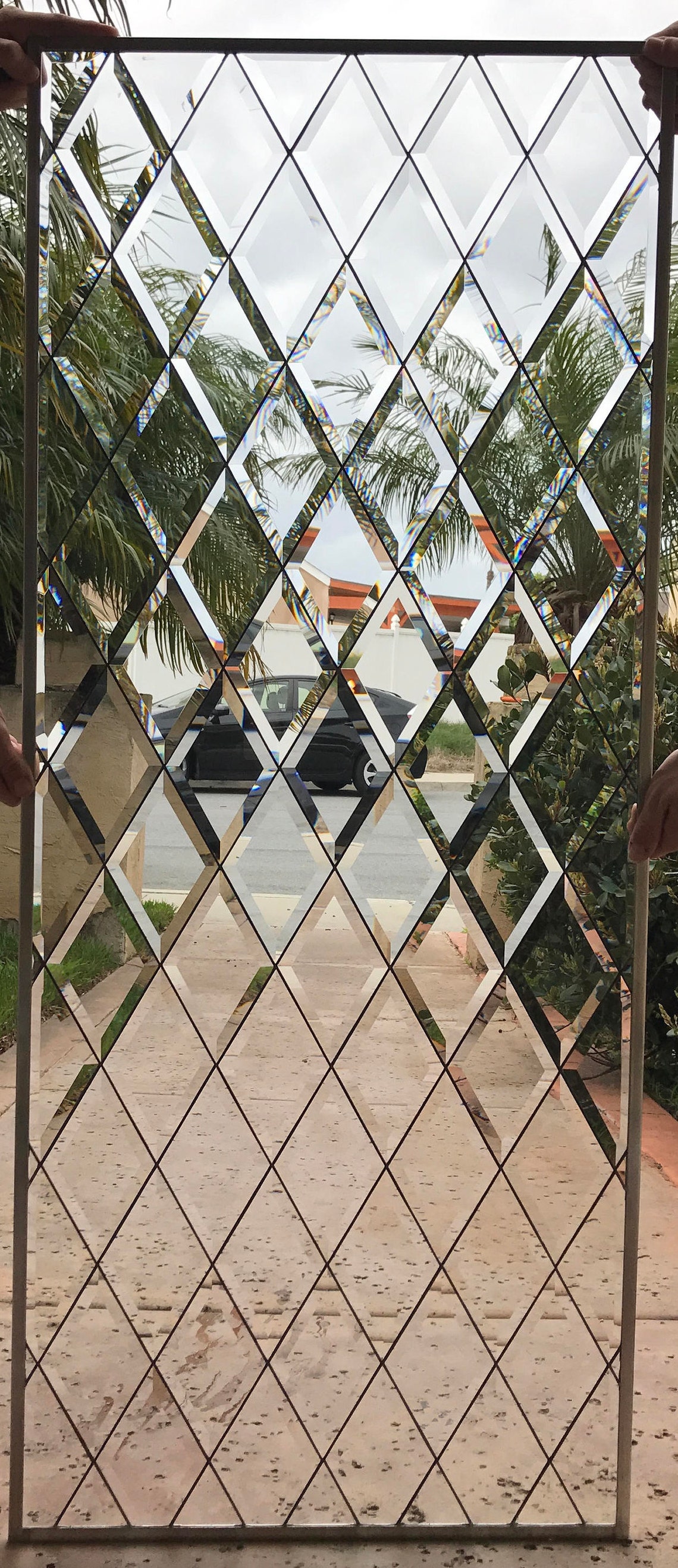Traditional & Timeless Beveled Diamonds Leaded Glass Window - Beveled ...