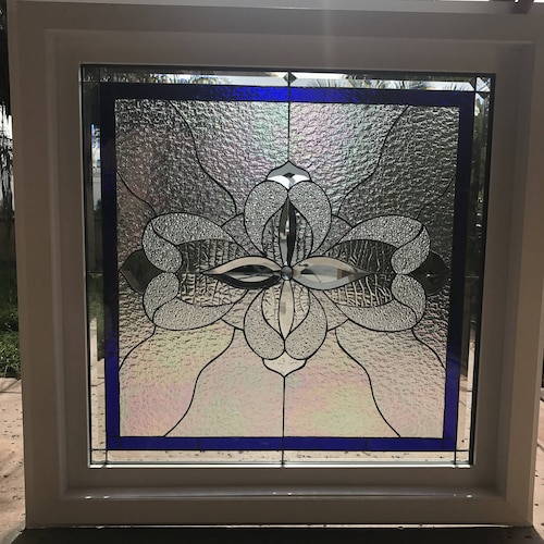 Victorian Rose Stained Glass Window Insulated and - Etsy