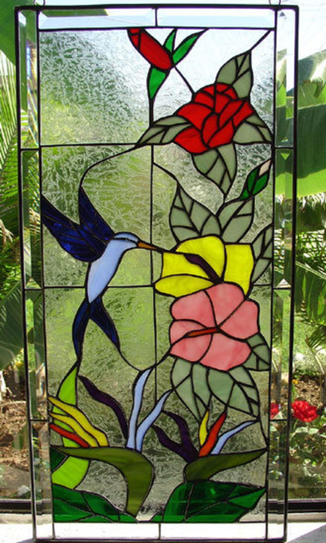 Hummingbird Stained Glass Window Panel — Art Glassworks | atelier-yuwa ...