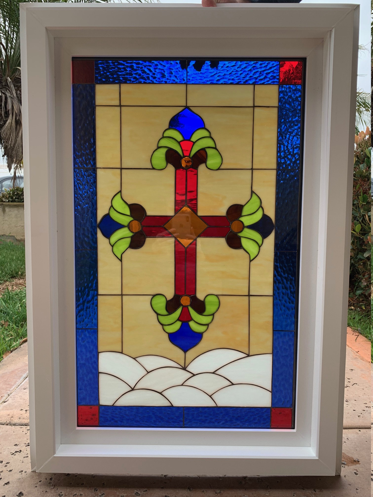 Stained Glass Window Cross