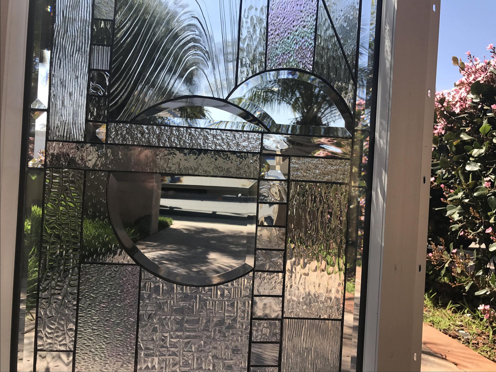 Stained Glass Beveled Window Frame Palos Verdes Clear | Etsy