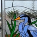 Custom Blue Heron Stained Glass | Coastal Window Panel | Waterglass ...