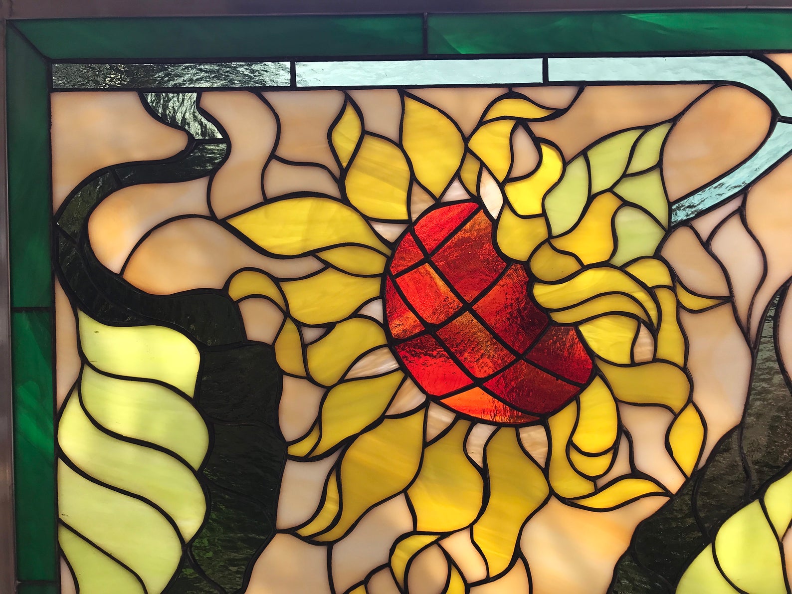 Summer Time Sunflower Stained Glass Window Panel Hangings - Etsy