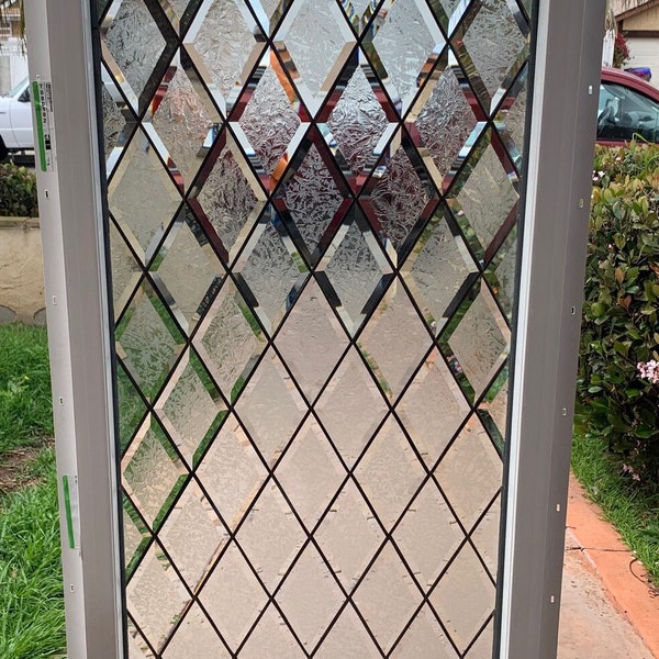 Diamond Window Framed Beveled - Etsy