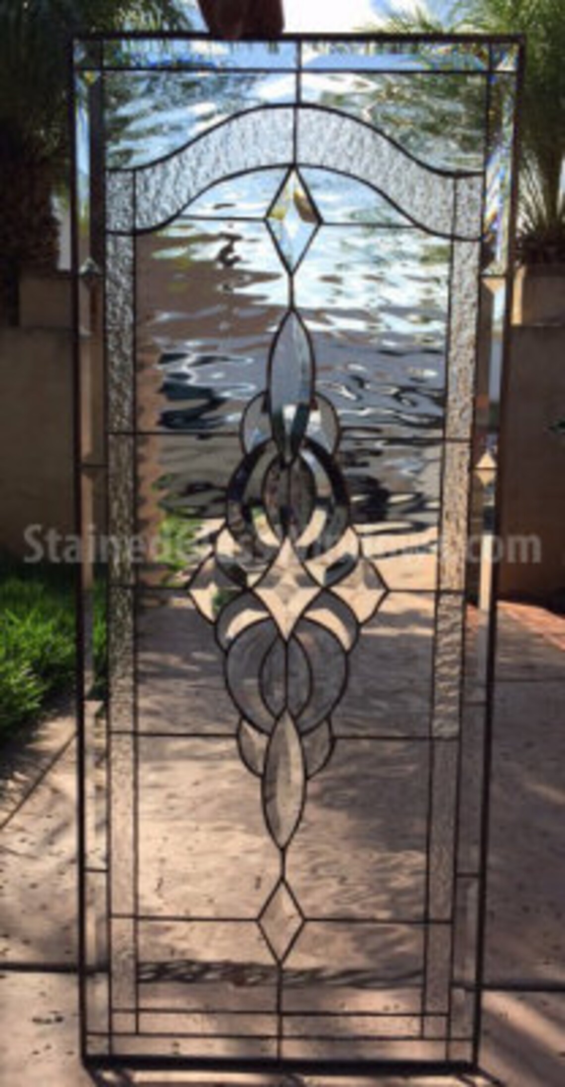 Classic Stained & Beveled Glass Window Panel - Oakley All Clear ...