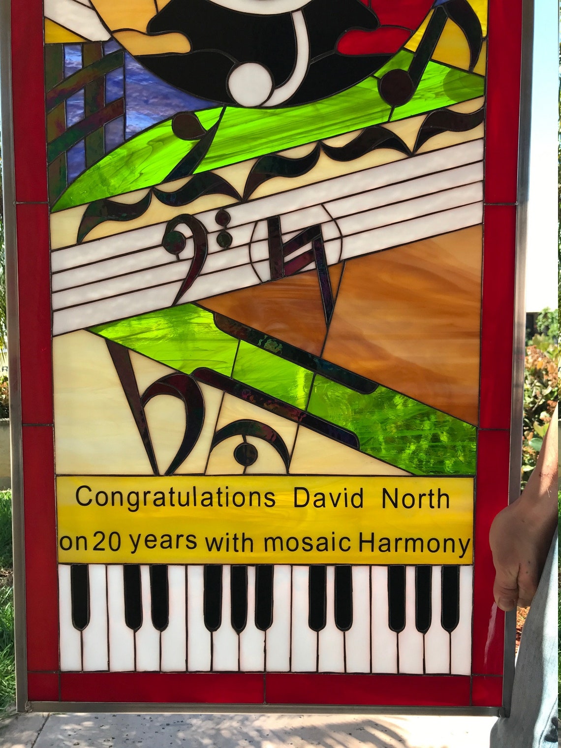 Personalized Music Window Panel - Personalized Music Stain Glass ...