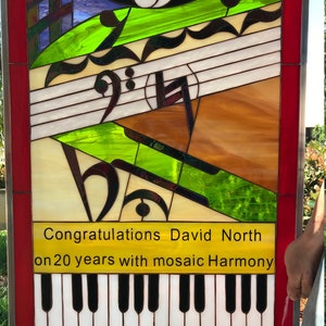 Personalized Music Window Panel - Personalized Music Stain Glass ...