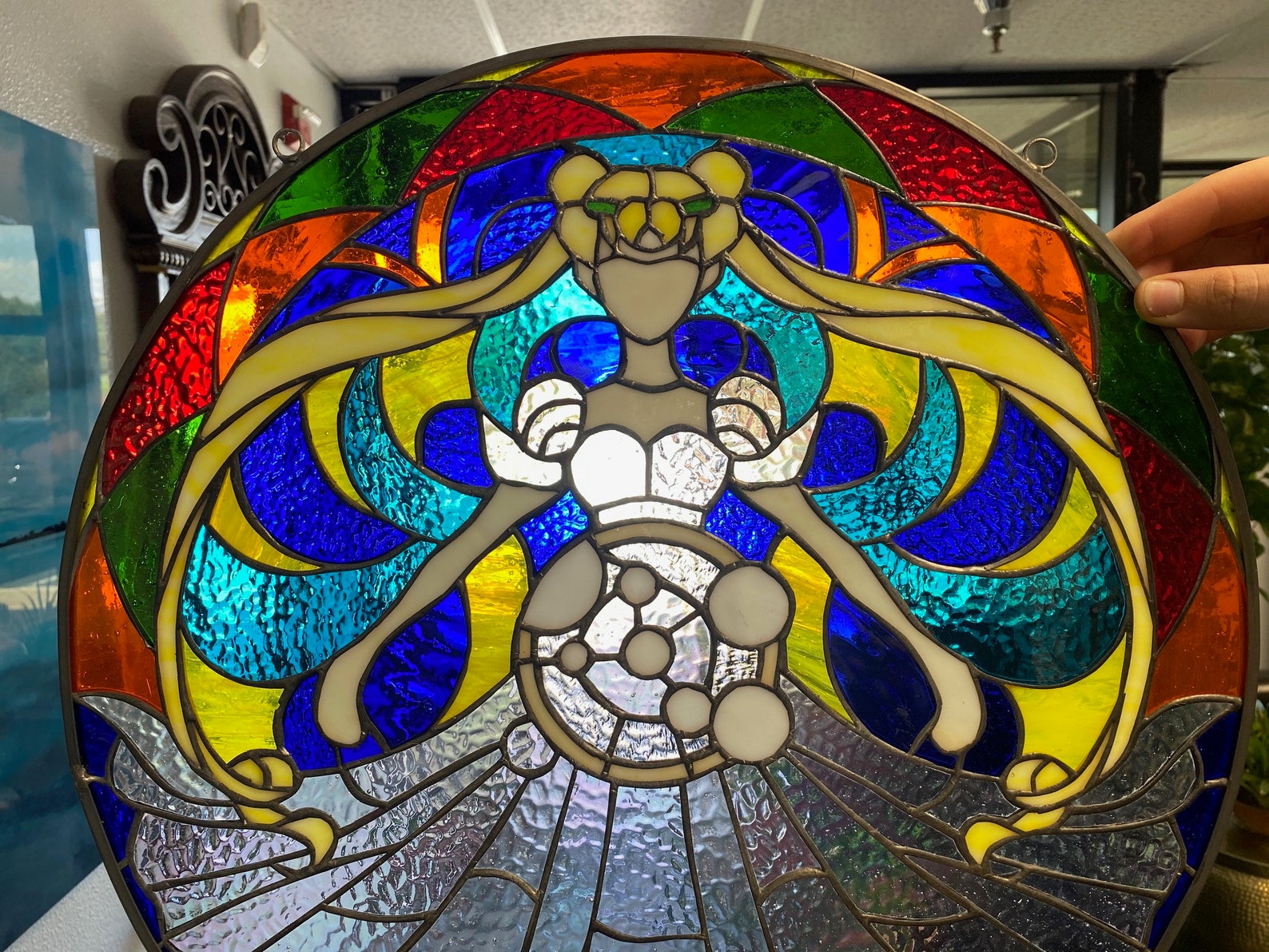 Awesome Sailor Moon Stained Glass Window Panel Hangings - Etsy