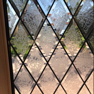 Wood Framed & Insulated Beveled Stained Glass Window Panel - Glue Chip ...