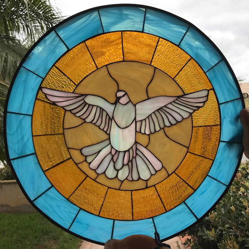 Stained Glass Dove - Etsy