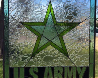 Stained Glass US Army 1st Calvary Division Suncatcher Wall - Etsy