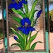 Iris Stained Glass Window, Panel, Hangings Iris Flowers, Buds Clear ...