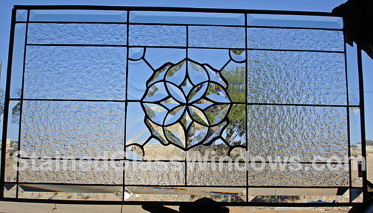 Stained Glass Windows, Hangings Clear Stained Glass Cluster Panel ...