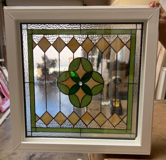Framed stained glass store