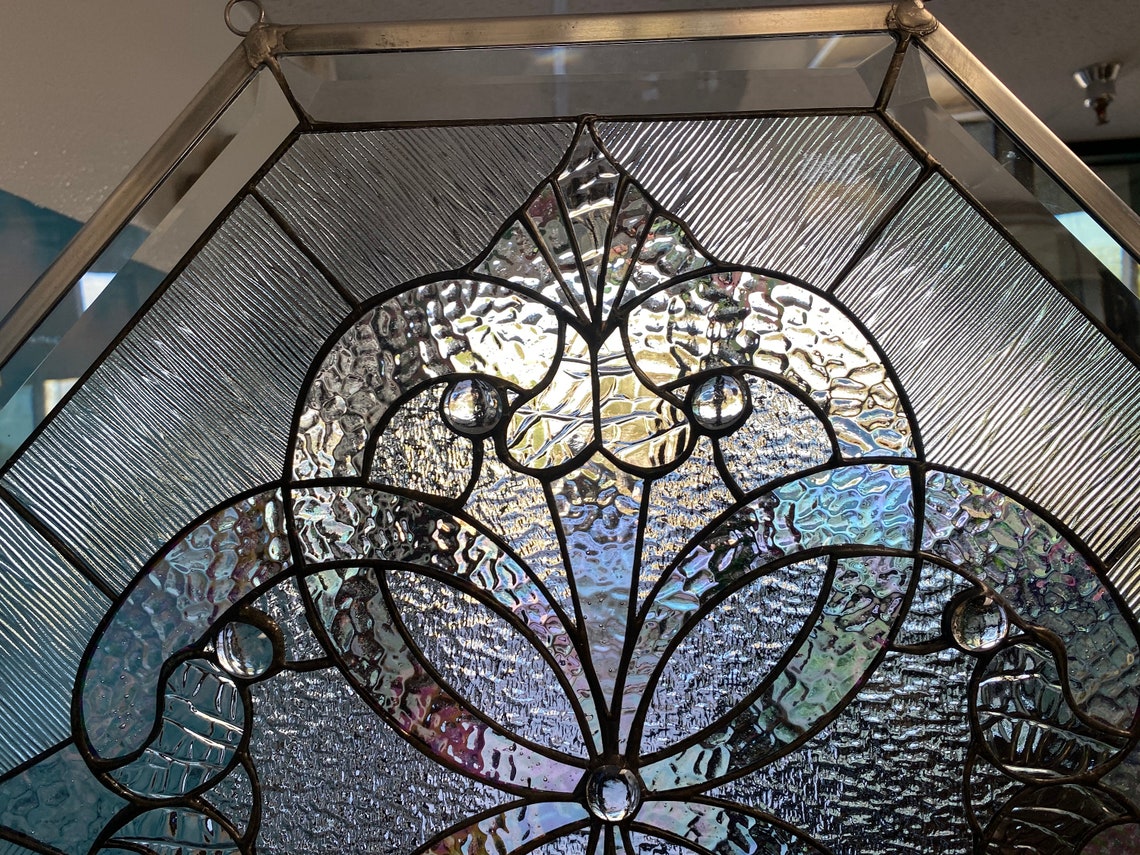 Beautiful Octagon Beveled Stained Glass Window Panel (we Do Custom Work ...