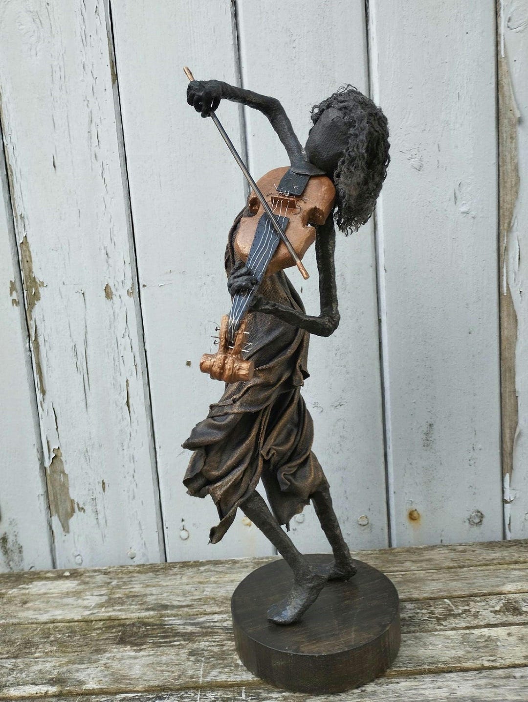 Sculpture of Violinist. Violin Player. Paverpol Sculpture. Made to ...