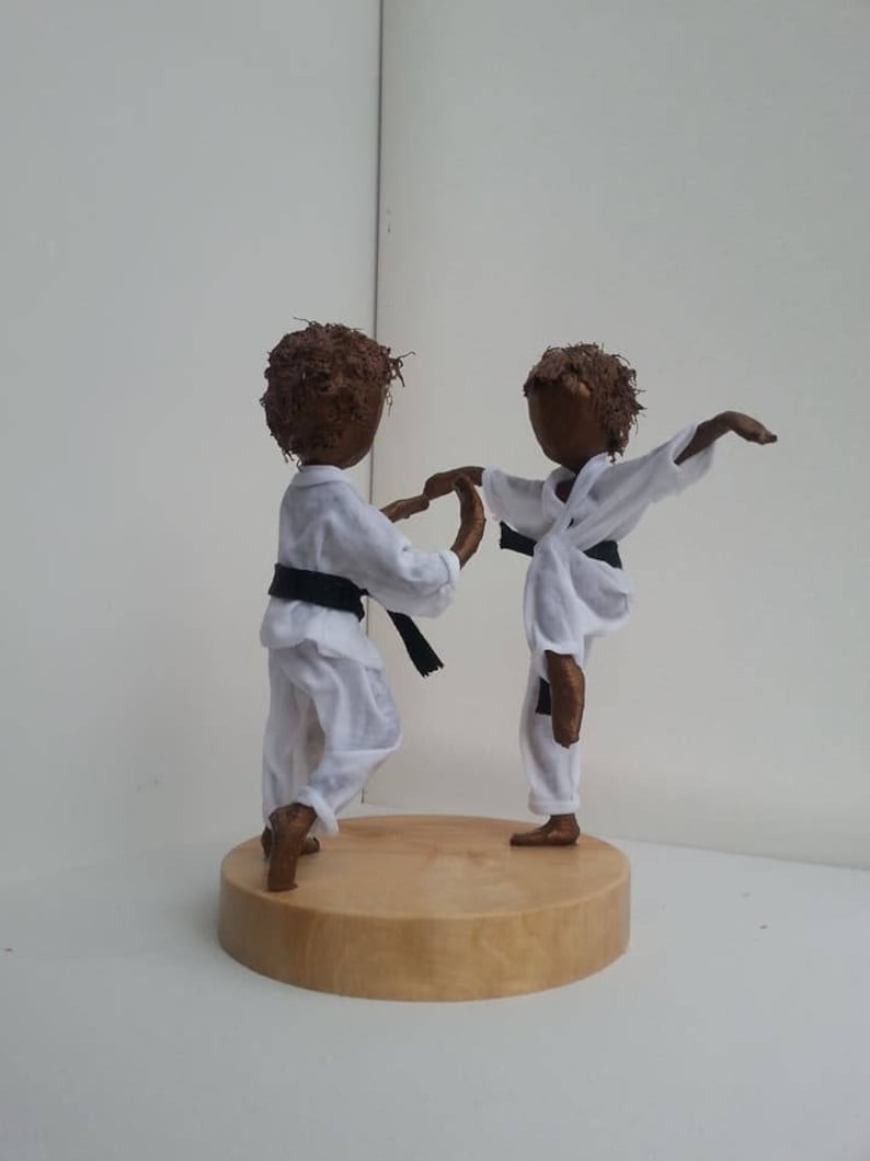 Karate Kids. Mixed Media sculpture. Made to order. | Etsy