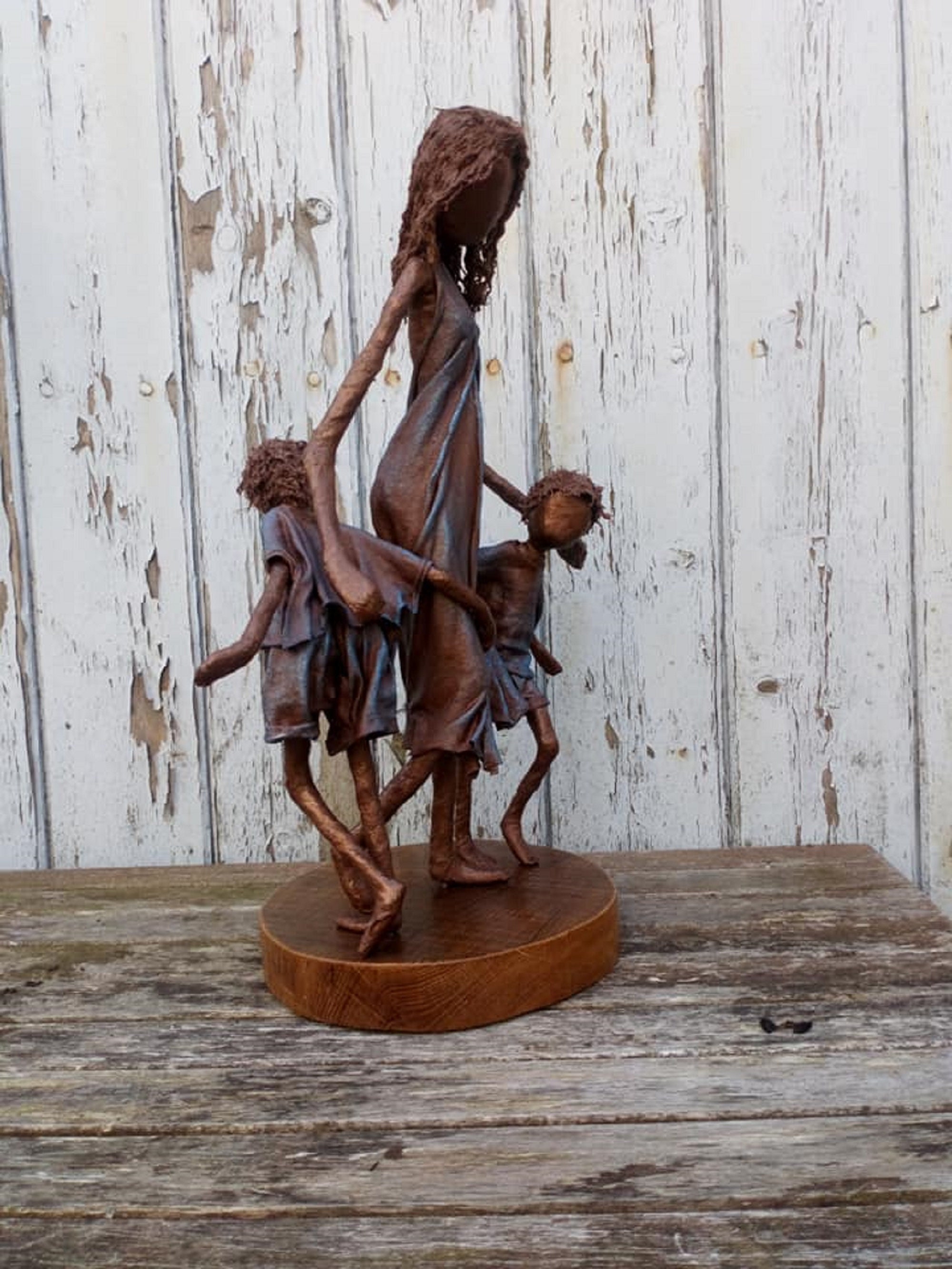 Family Sculpture. Family Art. Handmade Sculpture. Family of 3 - Etsy UK