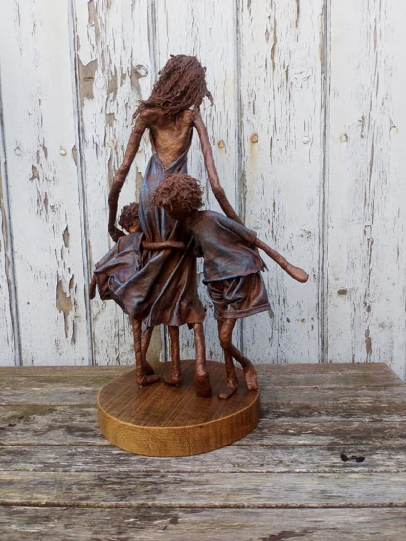 Family Sculpture. Family Art. Handmade Sculpture. Family of 3 - Etsy UK