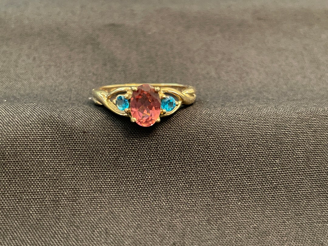 Multi-colored Gemstones 14k Gold Ring Size 5 3/4 - Etsy