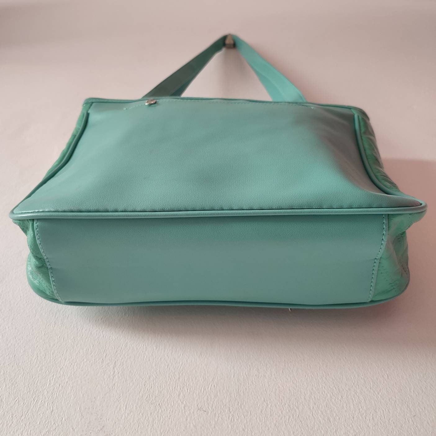 1990s Vintage Turquoise Blue Leather Patchwork Shoulder Bag - Etsy