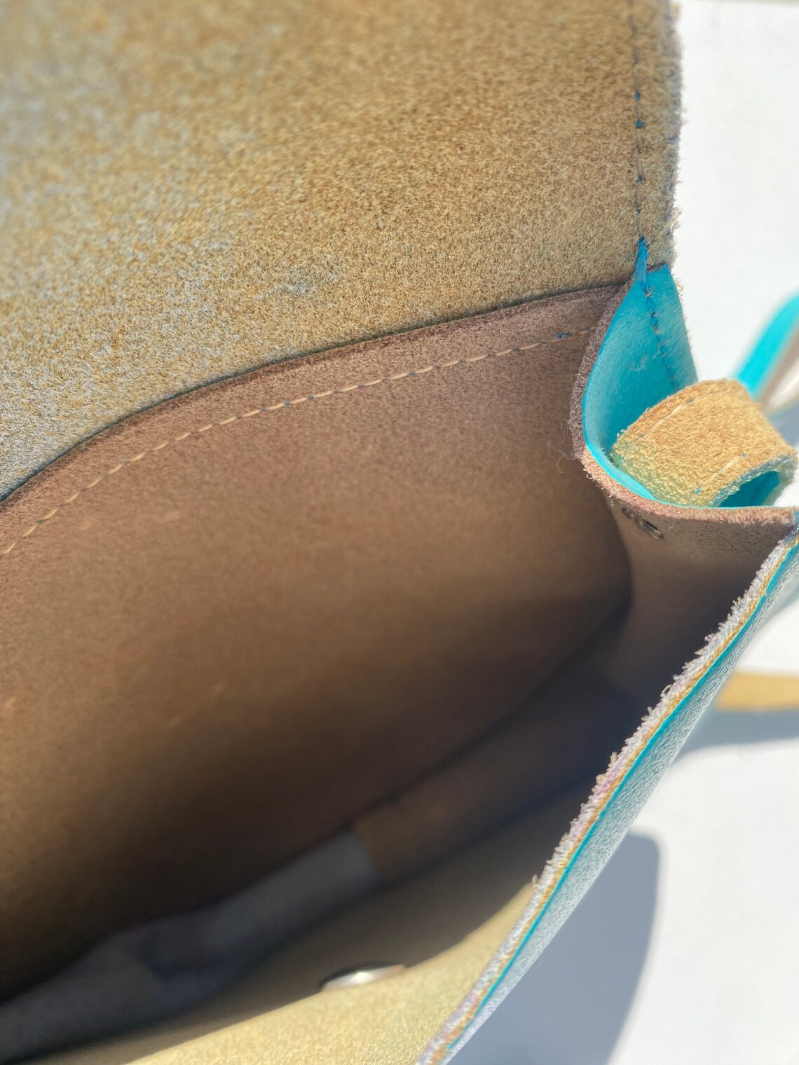 1960s 70s Vintage Turquoise Blue Leather Shoulder Bag Retro Mod ...
